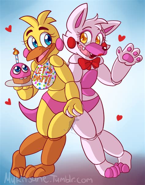 Toy Chica Mangle Bonbon And Chica Fnaf Fanart By Roy 🔥 100 Fnaf