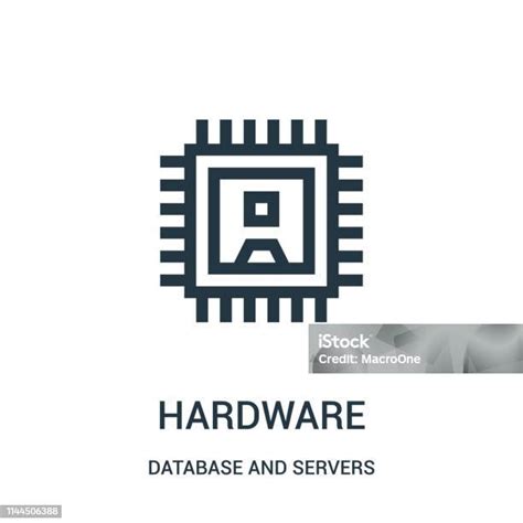 Hardware Icon Vector From Database And Servers Collection Thin Line