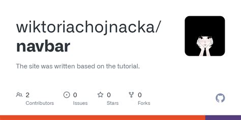 GitHub Wiktoriachojnacka Navbar The Site Was Written Based On The Tutorial