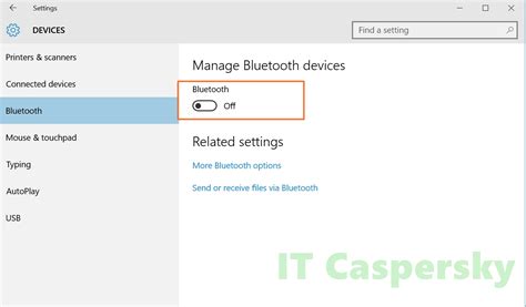 วิธีขั้นตอนการ เปิดปิด Bluetooth Windows 10 It Caspersky