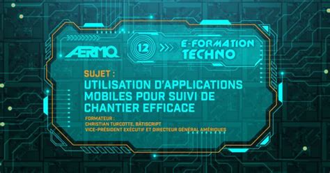 Formation Techno 12: Utilisation d’applications mobiles pour suivi de ...