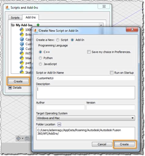 mod the machine fusion add in with c and clr