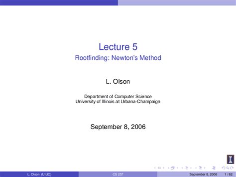 Root Finding Newtons Method Numerical Methods Cs 257 Docsity