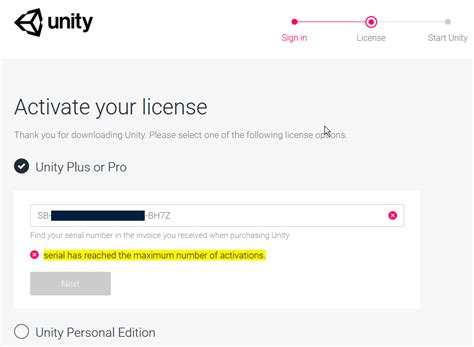 Unity Plus License Problem Serial Has Reached The Maximum Number Of
