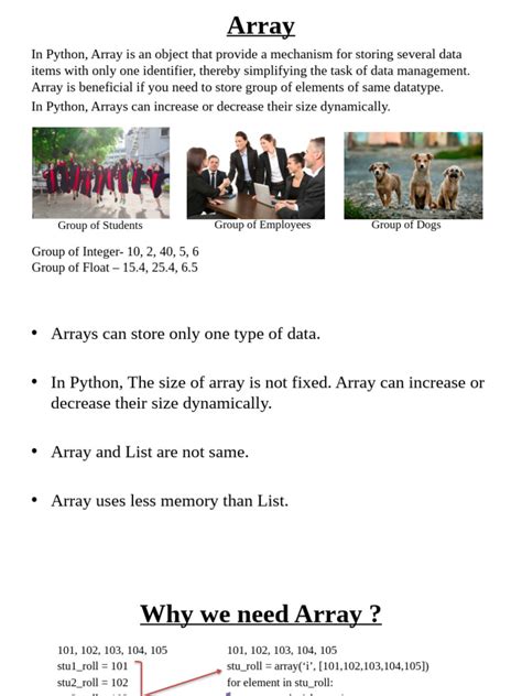 Arrays Module One D Array | PDF