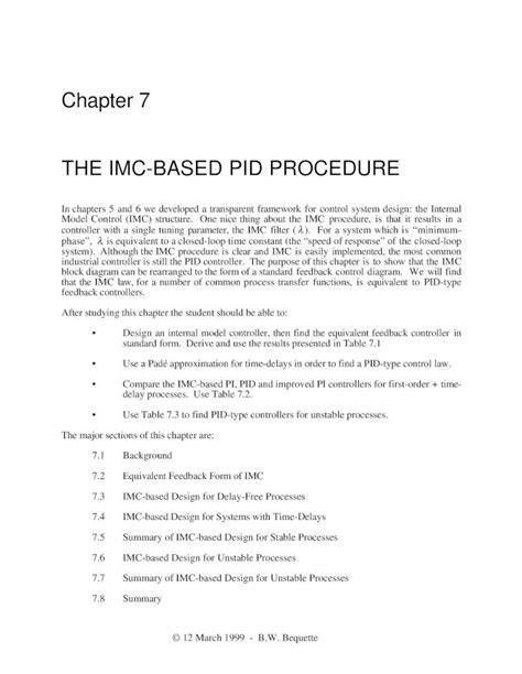 pdf chapter 7 the imc based pid procedure€¦ · a first order process