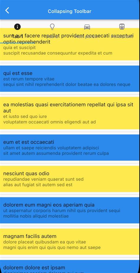 Content Overlays On Tabbar In Collapsingtoolbar · Issue 31 · Diegoveloperflutter Samples · Github