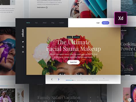 Teaser Nebular Ui Kit In Adobe Xd By Joshua Oluwagbemiga On Dribbble