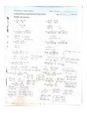 Addingsubtracting Rational Expressions Pdf Kuta Software Infinite Algebra Name S