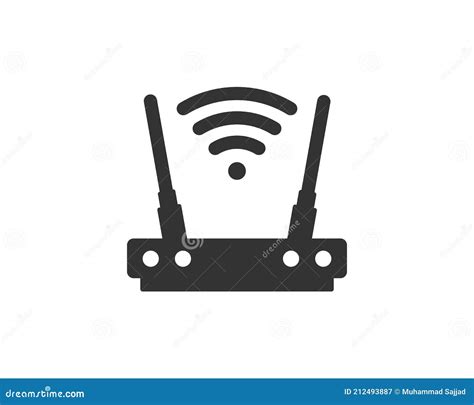 Wireless Ethernet Modem Router Router With Wifi Signal Cartoon Vector