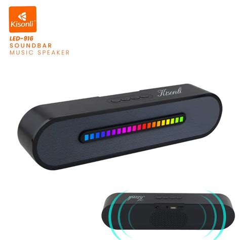 Kisonli Wireless Bluetooth Longbar Speaker LED 916