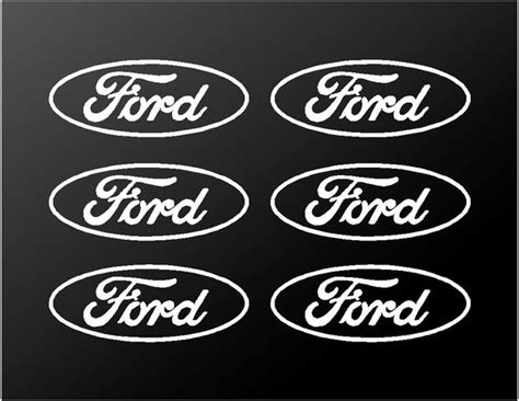 Ford Logo Vinyl Decals Stickers Set Of 6 Kandy Vinyl Shop