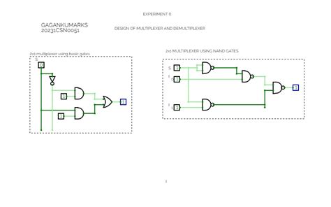Circuitverse Experiment No 06 Design Of Multiplexer And