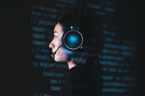 Free Photo Female Hacker Cracking The Binary Code