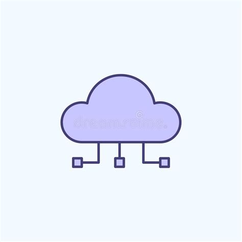 Cloud Computing 2 Colored Line Icon Simple Colored Element Illustration Stock Illustration