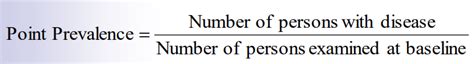 Prevalence Formula