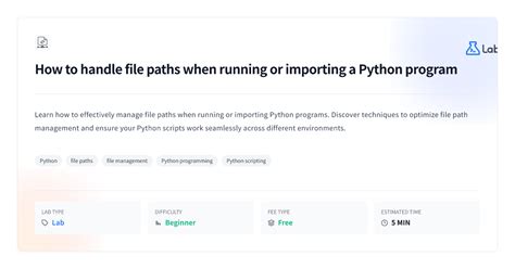 How To Handle File Paths When Running Or Importing A Python Program Labex