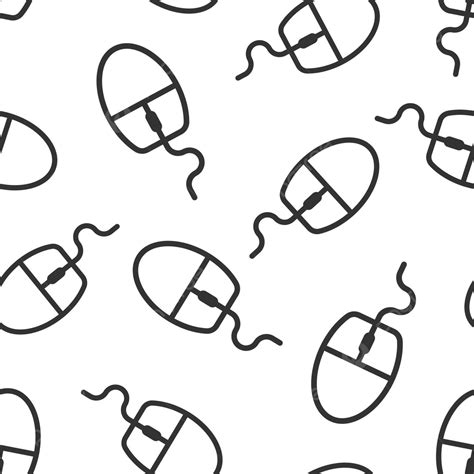 Ikon Tetikus Komputer Datar Pada Latar Belakang Putih Dengan Pola