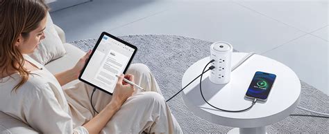 Power Strip Tower With Night Light Surge Protector Tower