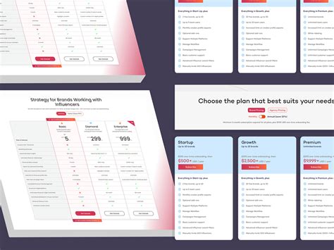 Influence Marketing Pricing Plans Exploration By Arijit Pritom On Dribbble