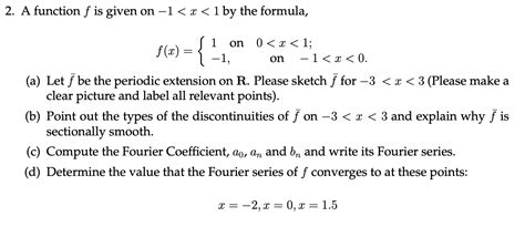 Solved 2 A Function F Is Given On 1 Chegg Com