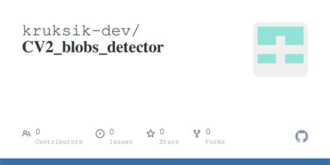 GitHub Kruksik Dev CV Blobs Detector