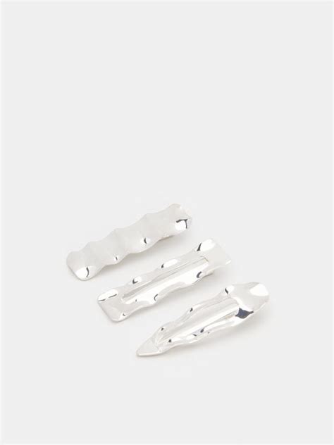 Заколки для волосся 3 шт Колір срібний Sinsay 8637r Slv