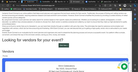 Github Vaishnavi Hacktheplan Hack The Plan Ev Connect For Event Party Organizers
