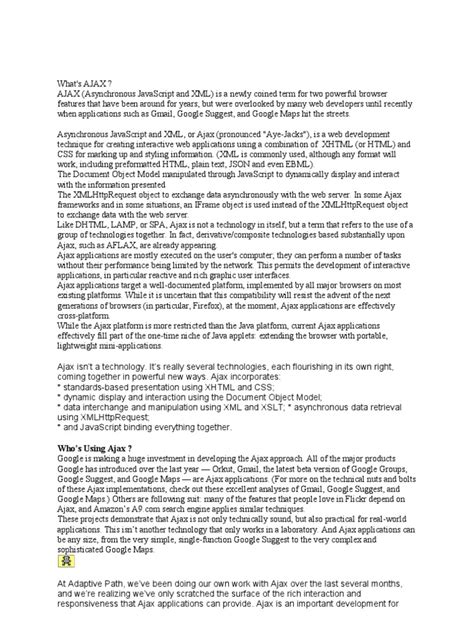 who s using ajax pdf ajax programming dynamic html