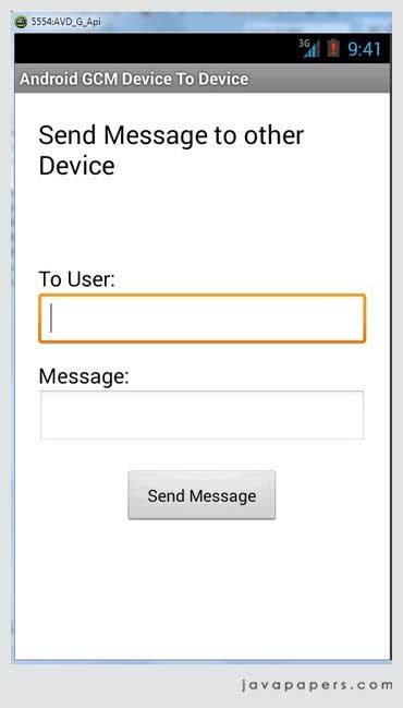 Android Device To Device Messaging Using Google Cloud Messaging GCM