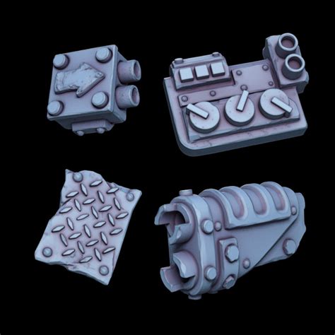 3d Printable Kitbash Vol 1 2 3 Ork 120 Unique Pieces By Warzone Miniature