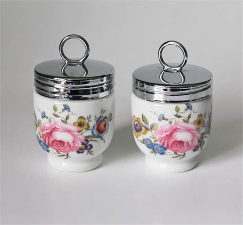 Egg Coddler Set Of Two Royal Worcester Bournemouth Pattern Etsy