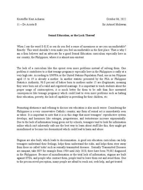 Acharon Manuscript Pdf Sex Education Sexually Transmitted Infection