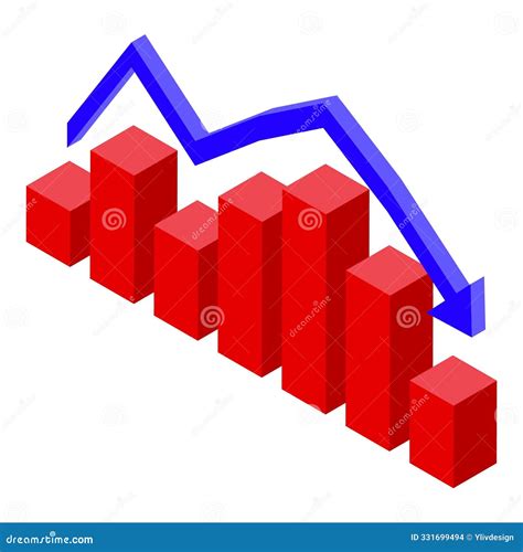 Graph Of Of Decreasing Level Of Income Taxes Vector Illustration In