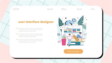 Premium Vector Ux And Ui Designer Web Banner Or Landing Page App Or