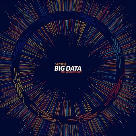 Visualisation Big Data Infographie Futuriste Conception Esthétique De Linformation Vecteur