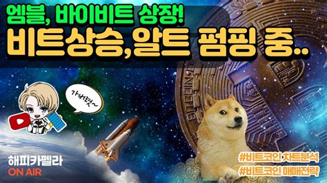 비트코인 실시간 비트 상승 중 엠블 바이비트 상장 알트들 움직인다4월 26일 아침💎 Youtube