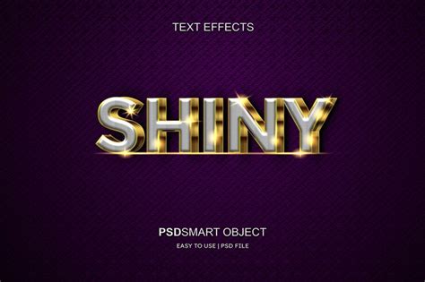 Роскошный редактируемый текстовый эффект блестящий золотой 3d стиль