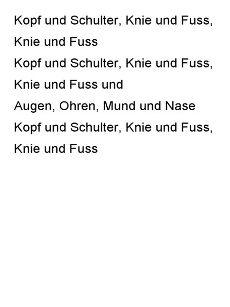 kopf und schulter knie und fuss pdf