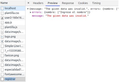Laravel Error 422 Unprocessable Entity Al Momento De Hacer Una