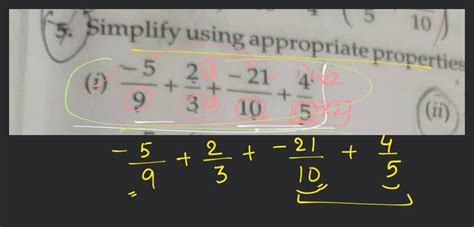 Simplify Using Appropriate Properties I Filo