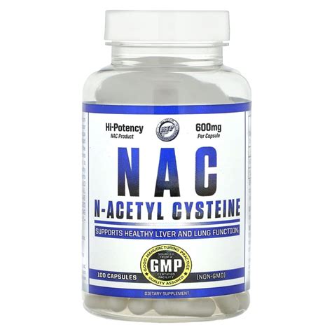Ацетилцистеин Hi-Tech Pharmaceuticals NAC N-Acetyl Cysteine 600 мг 100 ...
