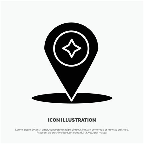 Map Compass Navigation Location Solid Glyph Icon Vector 13331946 Vector Art At Vecteezy