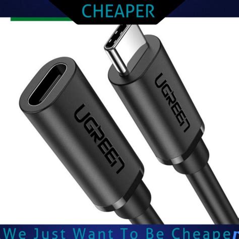 Ugreen 0 5 Meter Usb Type C Male To Type C Female Port Extension Cord Cable Thunderbolt 3 Fast