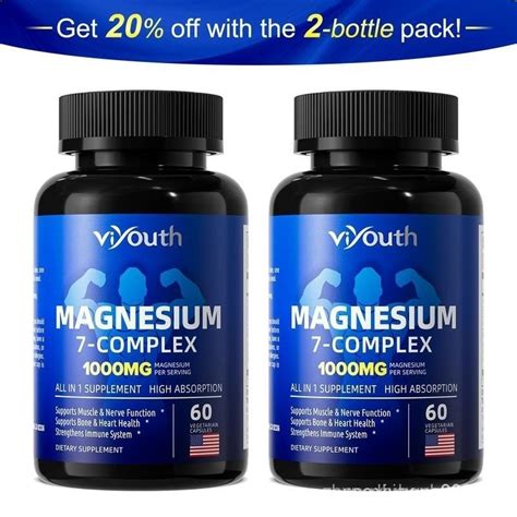 7 In 1 Magnesium Complex Supplement Cortisol Soothing Magnesium Glycinate Citrate Malate