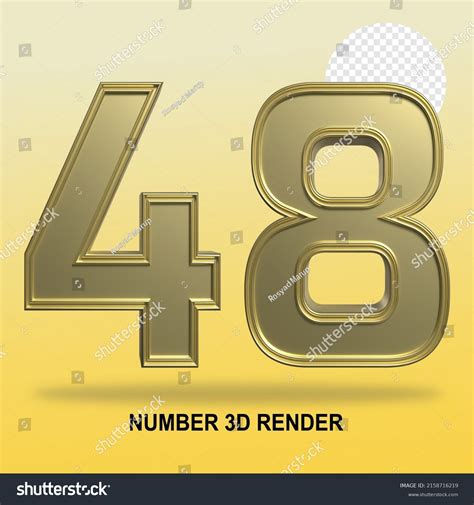 Number D Render Gold Style Stock Vector Royalty Free Shutterstock
