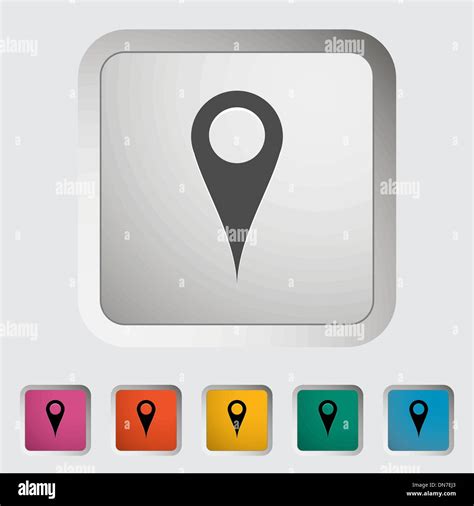 Map Pointer Single Icon Stock Vector Image Art Alamy