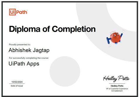 i m pleased to share that i ve earned my certification in uipath apps which has recently been