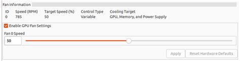 Enable GPU Fan Settings Has No Effect Linux NVIDIA Developer Forums