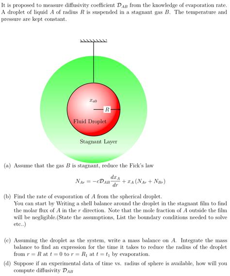 Solved It Is Proposed To Measure Diffusivity Coefficient DAB Chegg Com